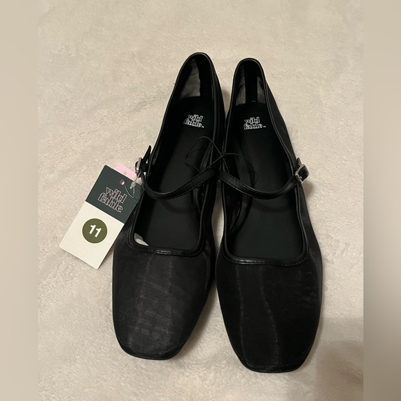 wild fable | Shoes | Nwt Wild Fable Sheer Mesh Elsa Mary Jane Black ...
